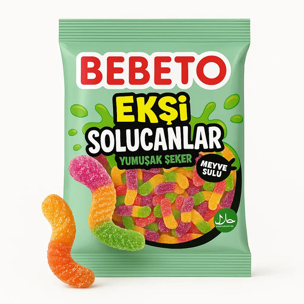 Köp BEBETO Sour Worms 80g online från lagerhylla | Butikkom
