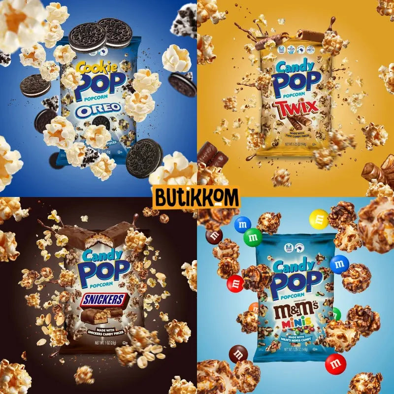 Candy Pop Mix 4-pack (4×28g) – Snickers, Oreo, Twix & M&M’s | Butikkom