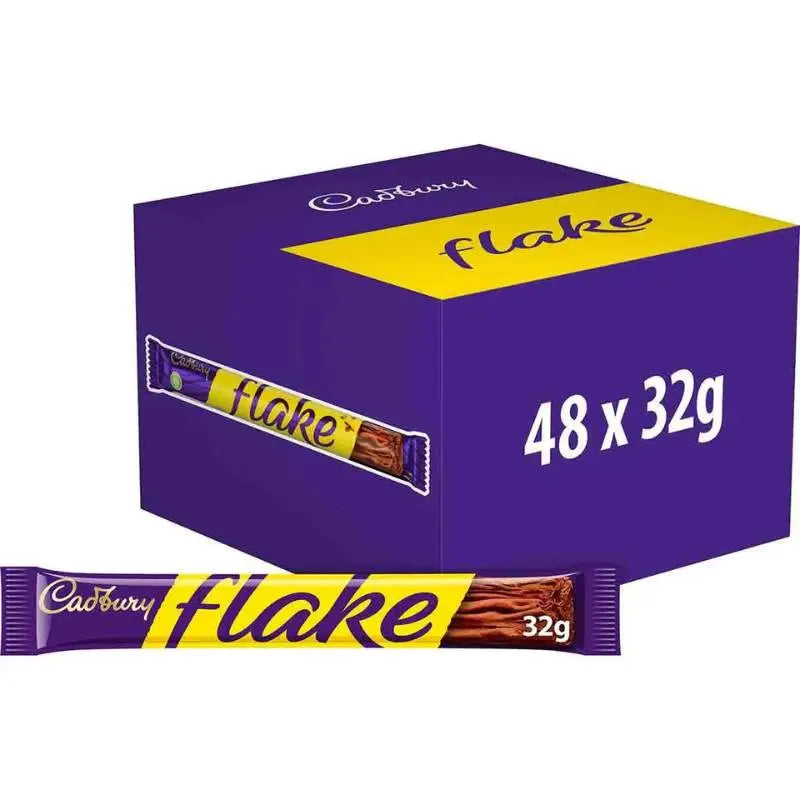 Flake Chocolate Bar 48 x 32g Klassisk brittisk mjölkchoklad | Butikkom