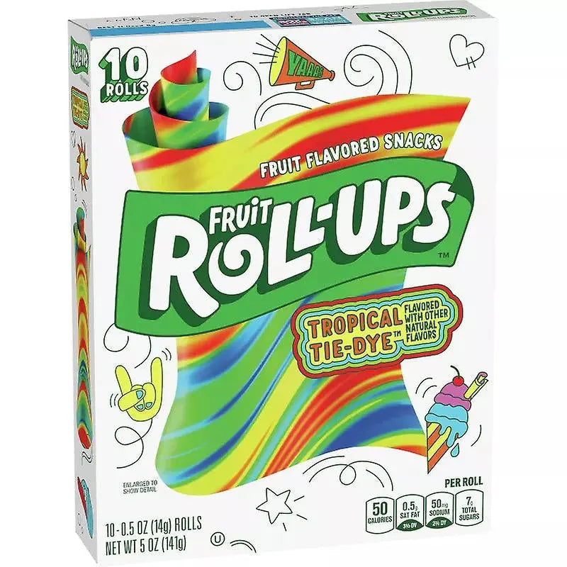 Köp Fruit Roll-Ups Strawberry & Tropical Tie-Dye 1st hos Butikkom.