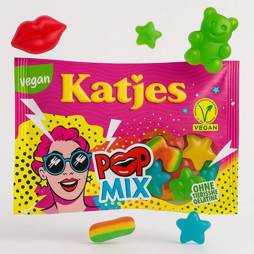 Katjes Pop Mix 175g – Färgsprakande vegangodis | Butikkom