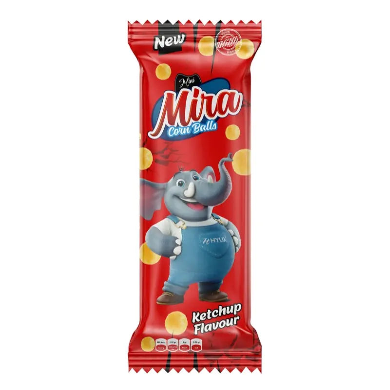 Mira Chips Ketchup 20g – Små majssnacks med ketchupsmak | Butikkom