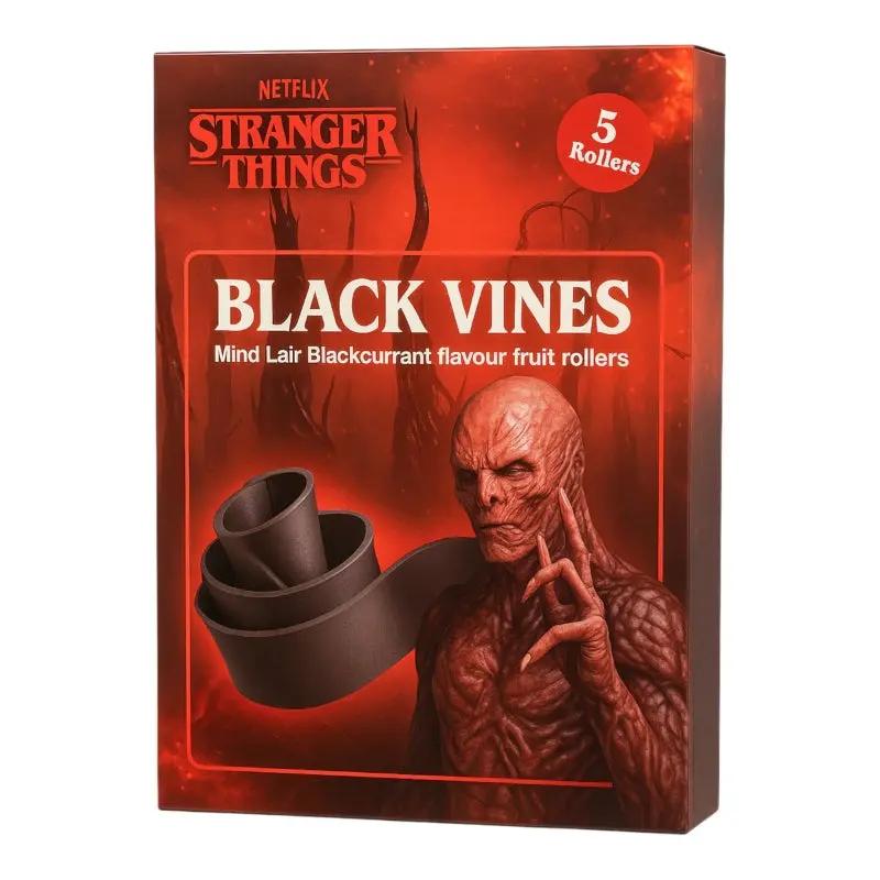 Stranger Things Black Vines 5 x 12g - Rullar svartvinbär | Butikkom